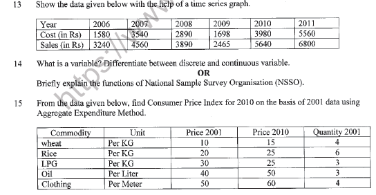 CBSE Class 11 Economics Sample Paper Set 1 Solved